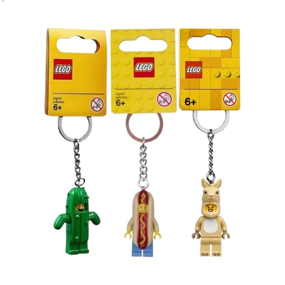 Lego | Toys | Lego Costume Keychain Ring Lot Of 3 Llama Girl Cactus Boy ...